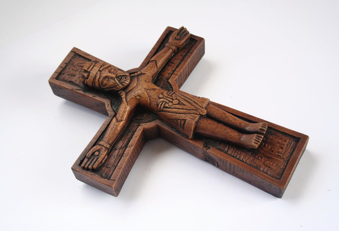 Viking Crucifix Reproduction Carving Pagan Christian Cross Norse Ragnar ...