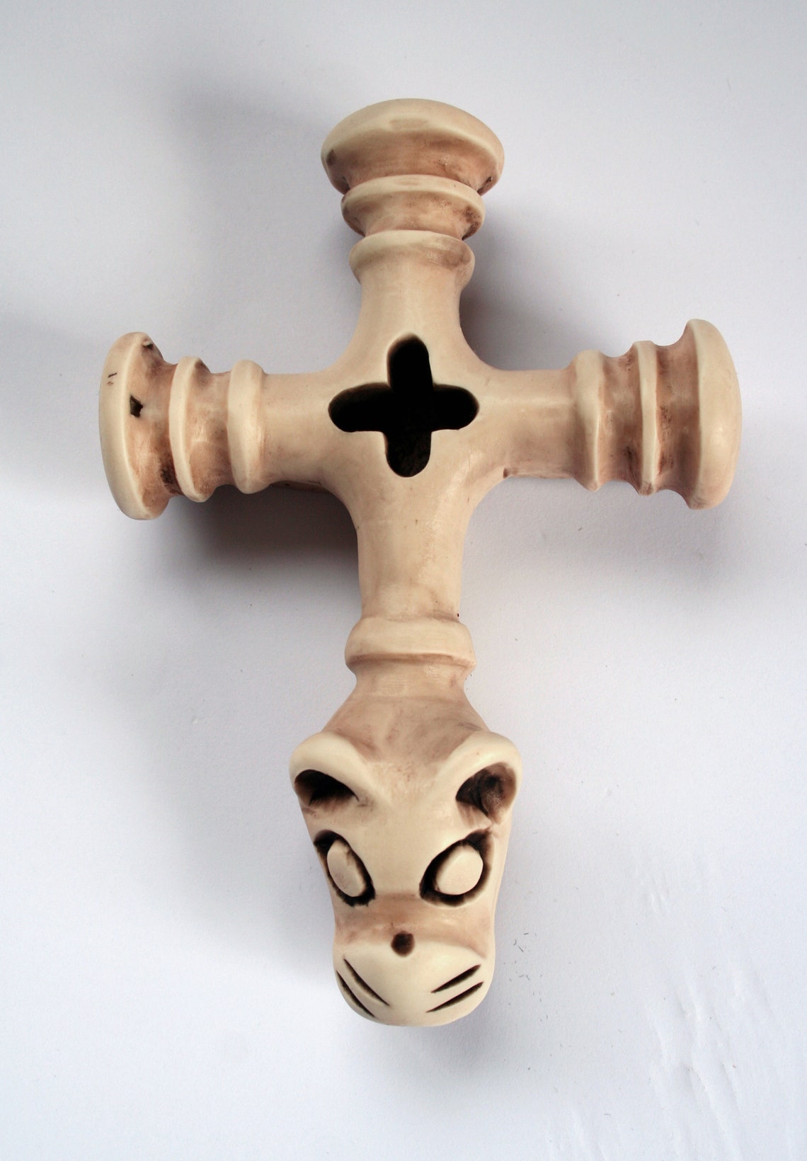 Thor's Hammer Viking Cross Reproduction Icelandic Pagan Dragon Ornament ...