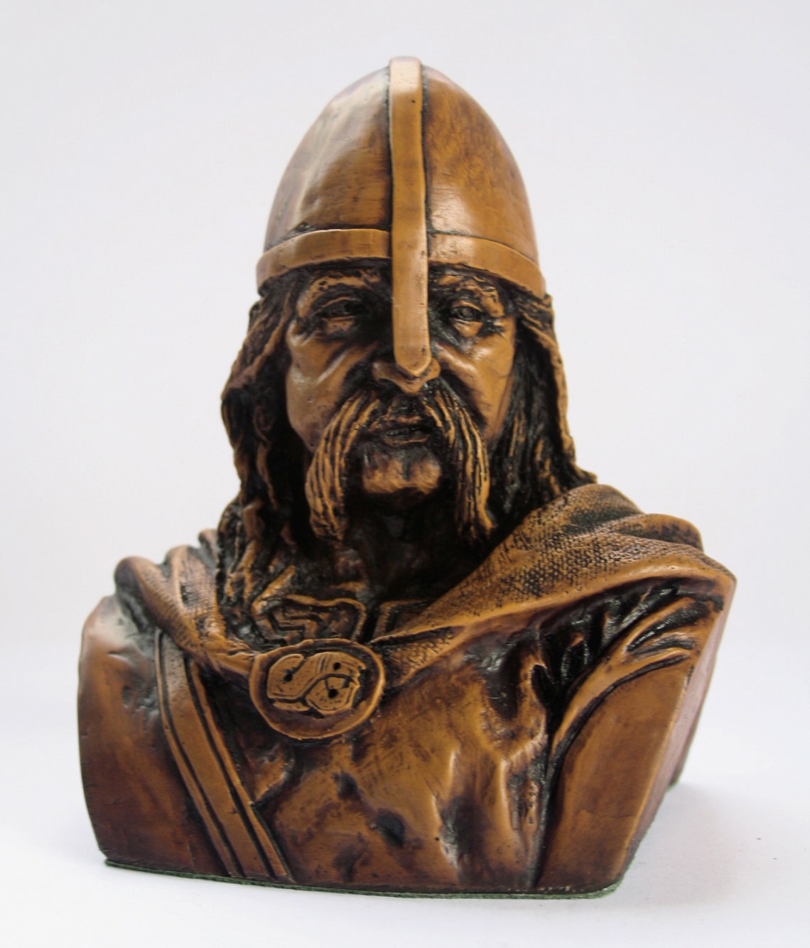 Viking Bust Pagan Norse Hand Crafted Ornament Ragnar Lothbrok Warrior ...