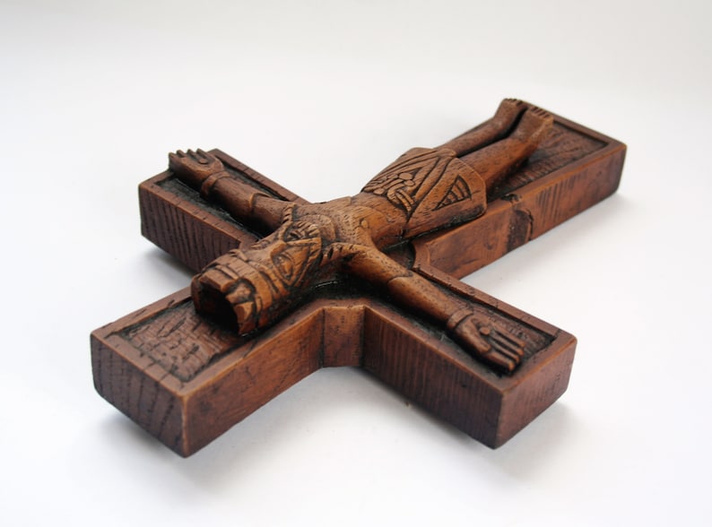 Viking Crucifix Reproduction Carving Pagan Christian Cross Norse Ragnar ...