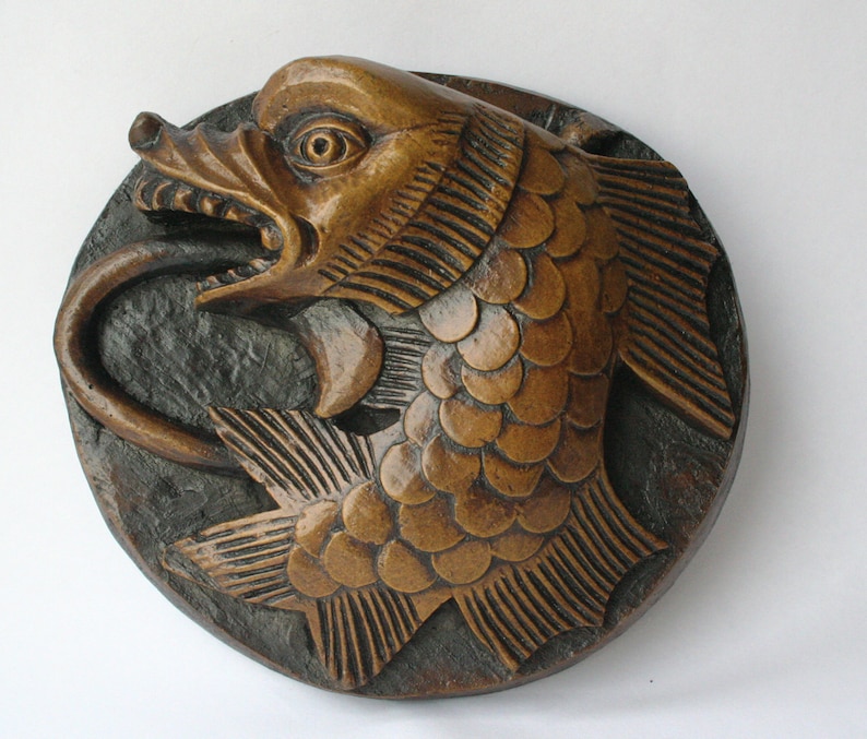 The Ludlow Dolphin reproduction Medieval Misericord Carving. - Etsy