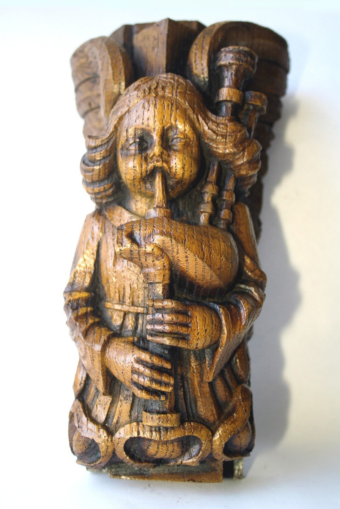 Angel Playing Bagpipes Reproduction Edwardian Carving - Etsy