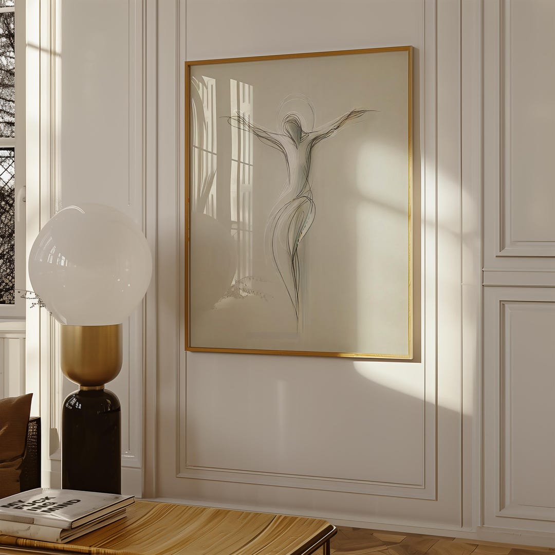 Jesus Minimalist Art Print | Abstract Biblical Wall Art | Modern ...