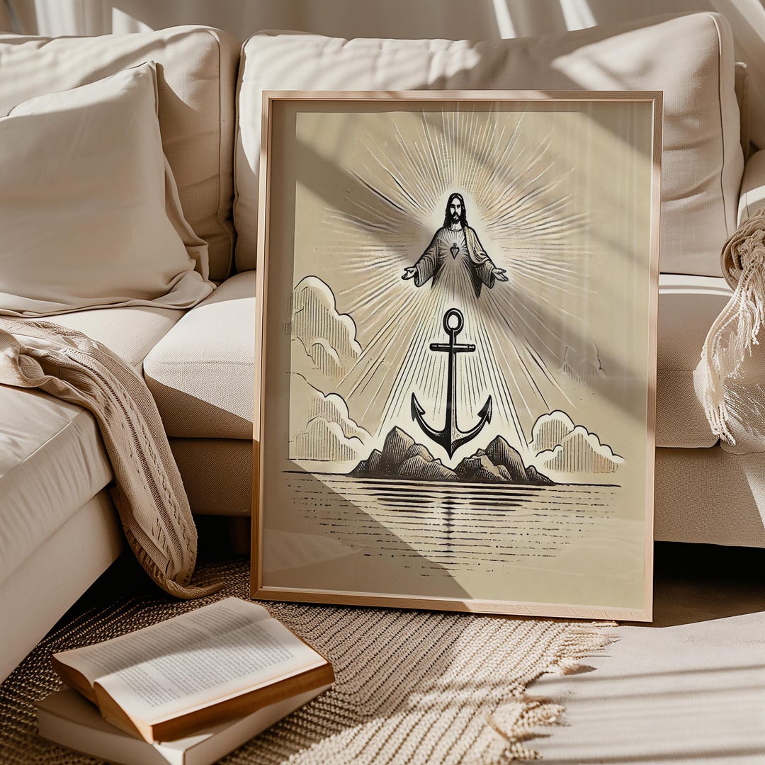 Anchor Jesus Art Print | Bible Verse "jesus is the Anchor" | Christian ...