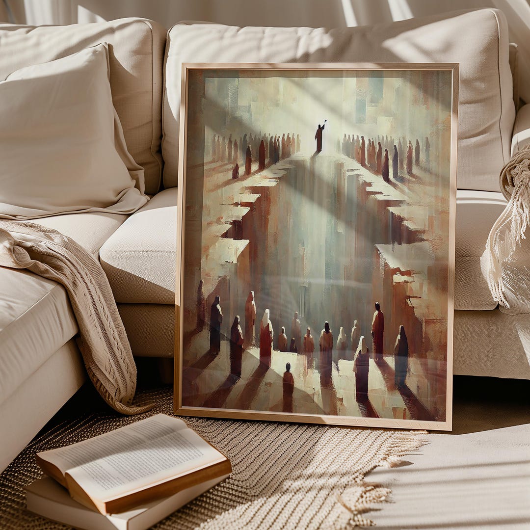 Joseph Thrown Into the Pit Print - Bible Decoration, Abstract Art ...