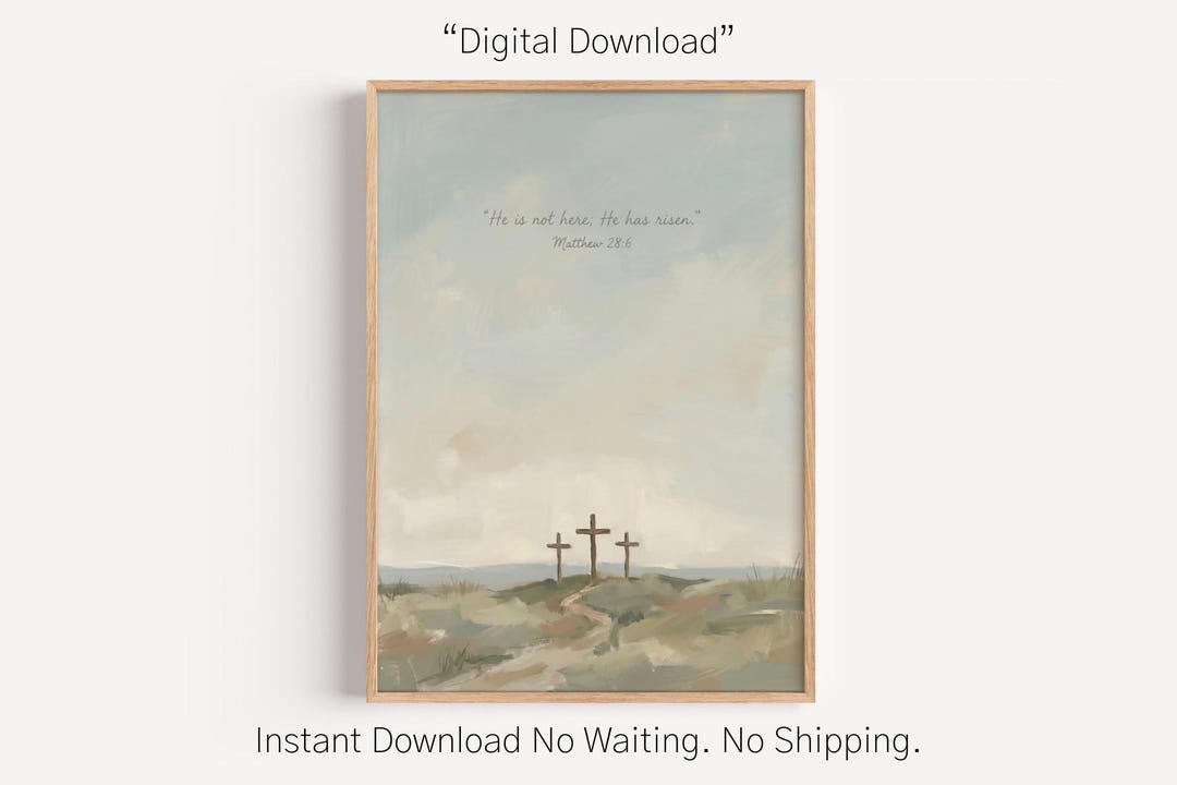 He is Risen, Digital Download, Happy Easter, Bible Verse, Jesus Loves ...