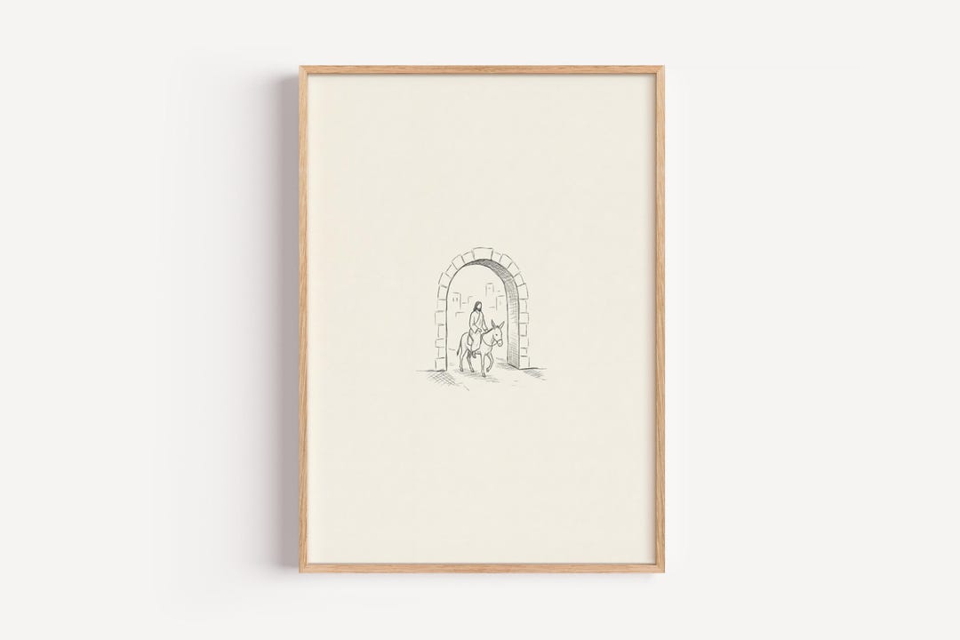 Triumphal Entry of Jesus Art Print: Palm Sunday, Easter Decor - Etsy