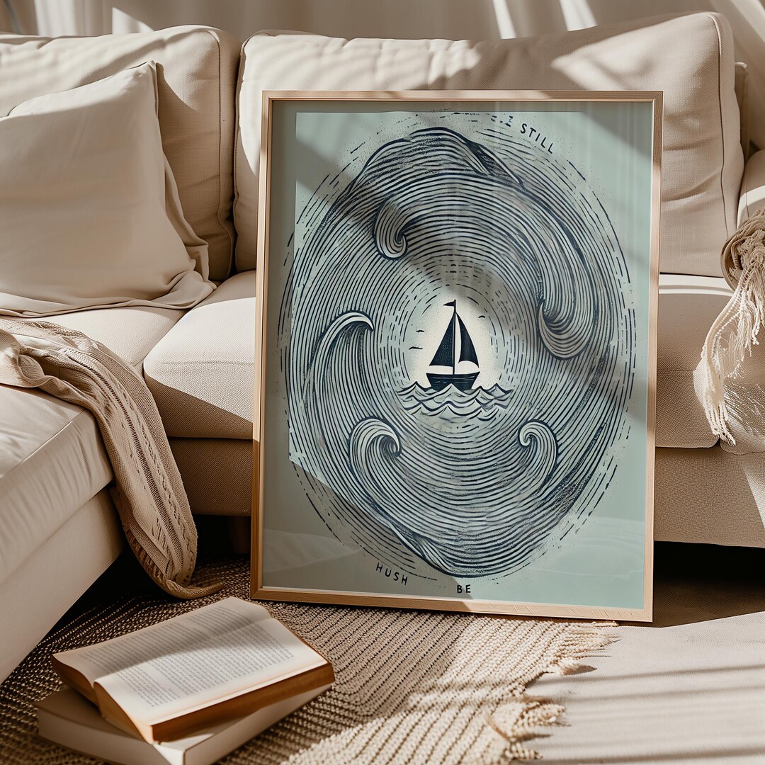 Hush Be Still - Jesus Still Calms Storm Print, Peace Be Biblical Wall ...