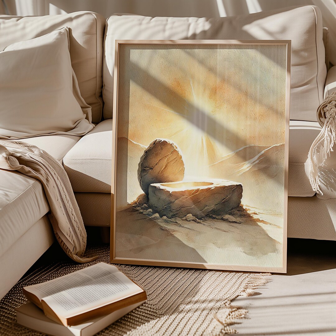 Empty Tomb Painting | Physical Print of Garden Tomb, Jesus Christ Alive ...