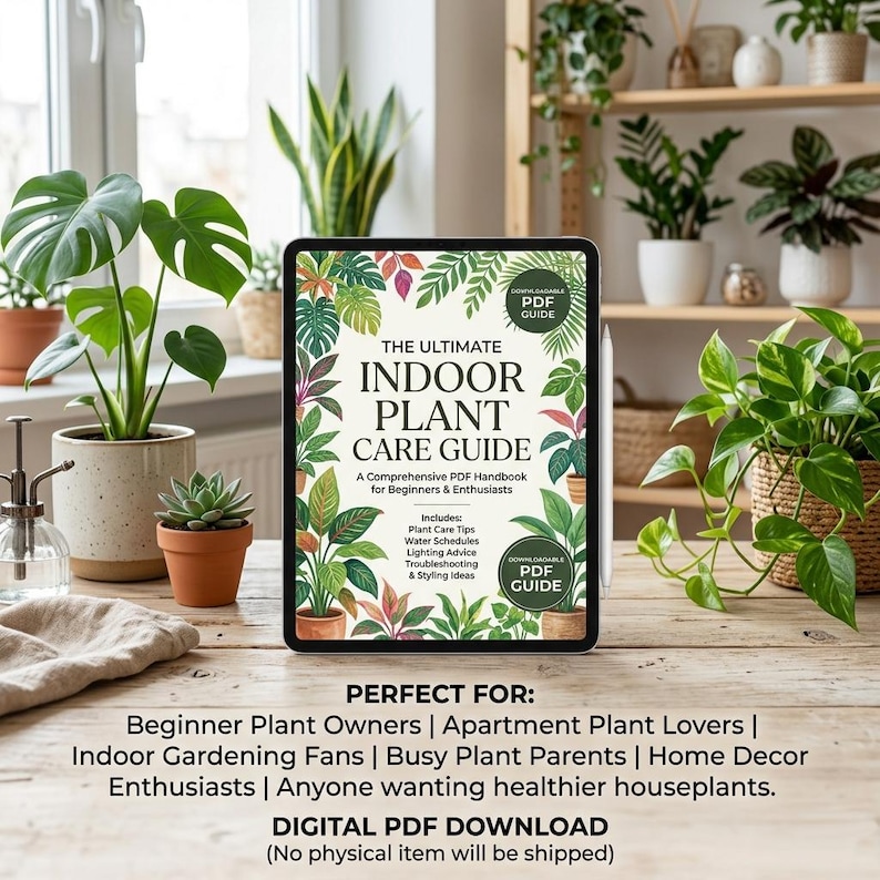Houseplant Watering Guide | Root Rot Prevention, Schedule Tracker (PDF ...