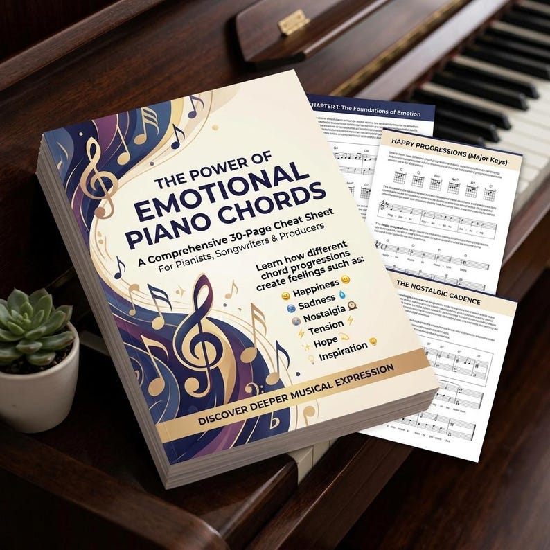 Emotional Piano Chords Cheat Sheet | Songwriting Guide (digital ...