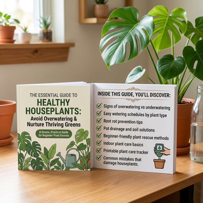 Houseplant Watering Guide | Root Rot Prevention, Schedule Tracker (PDF ...
