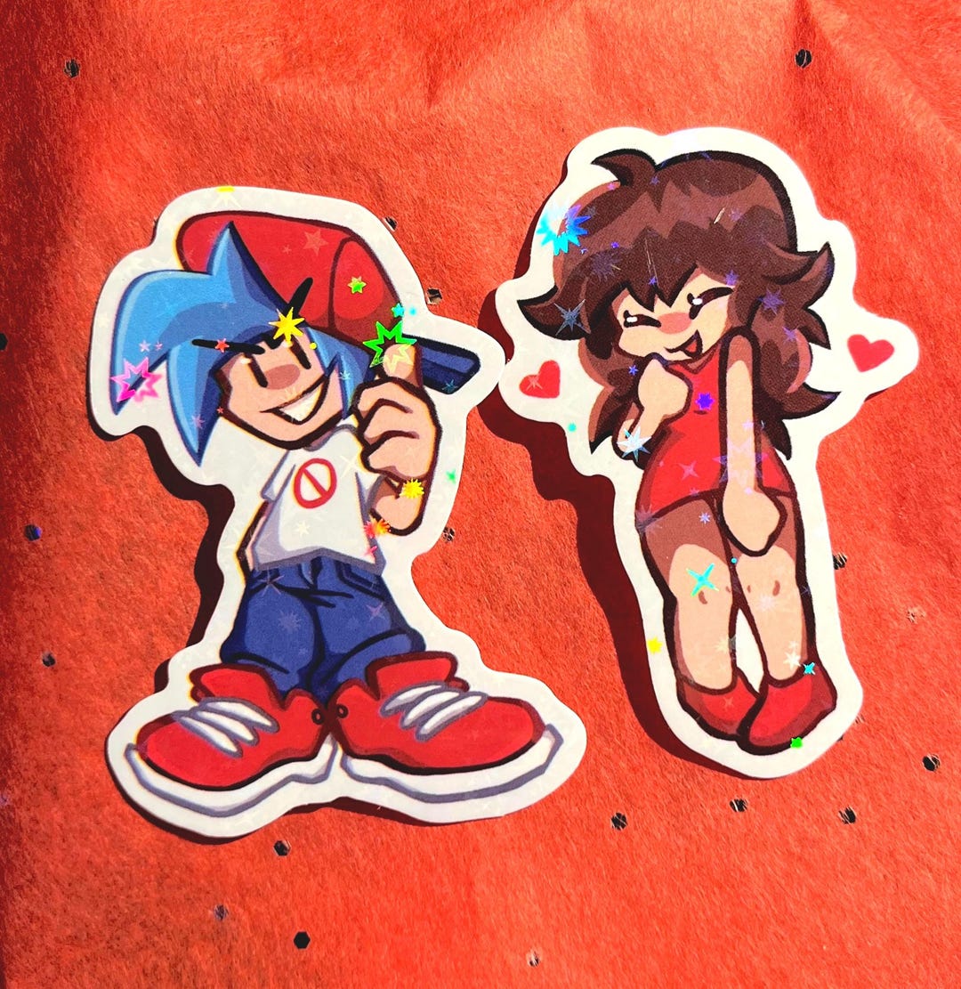 FNF BF GF Stickers - Etsy