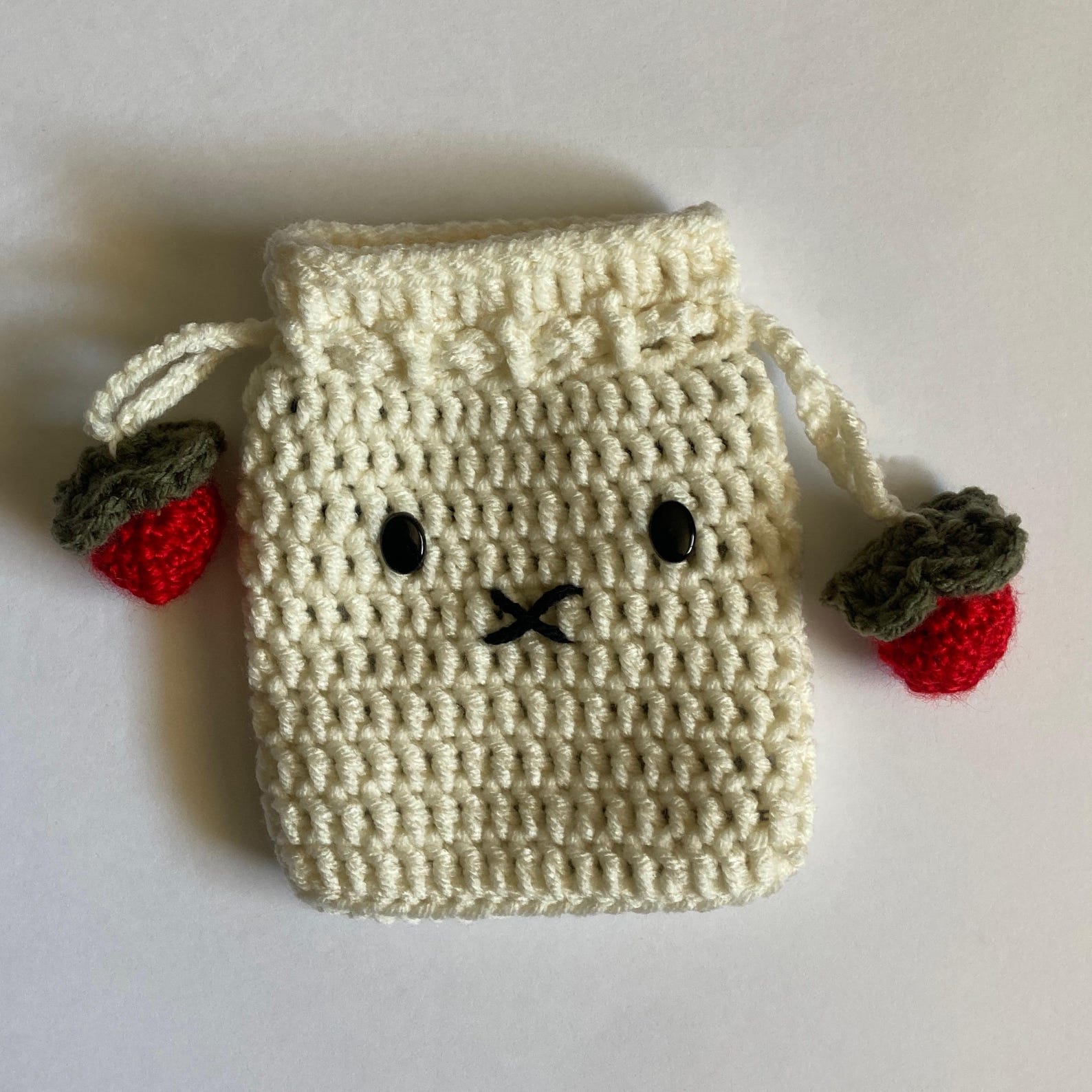 Crochet Miffy Bunny Pouch | Cute Handmade Crochet Small Strawberry ...