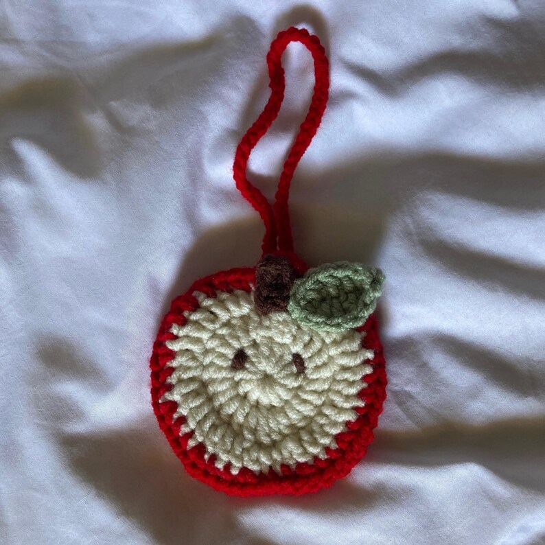Crochet Apple Pouch Keychain | Cute Handmade Crochet Red Mini Apple ...