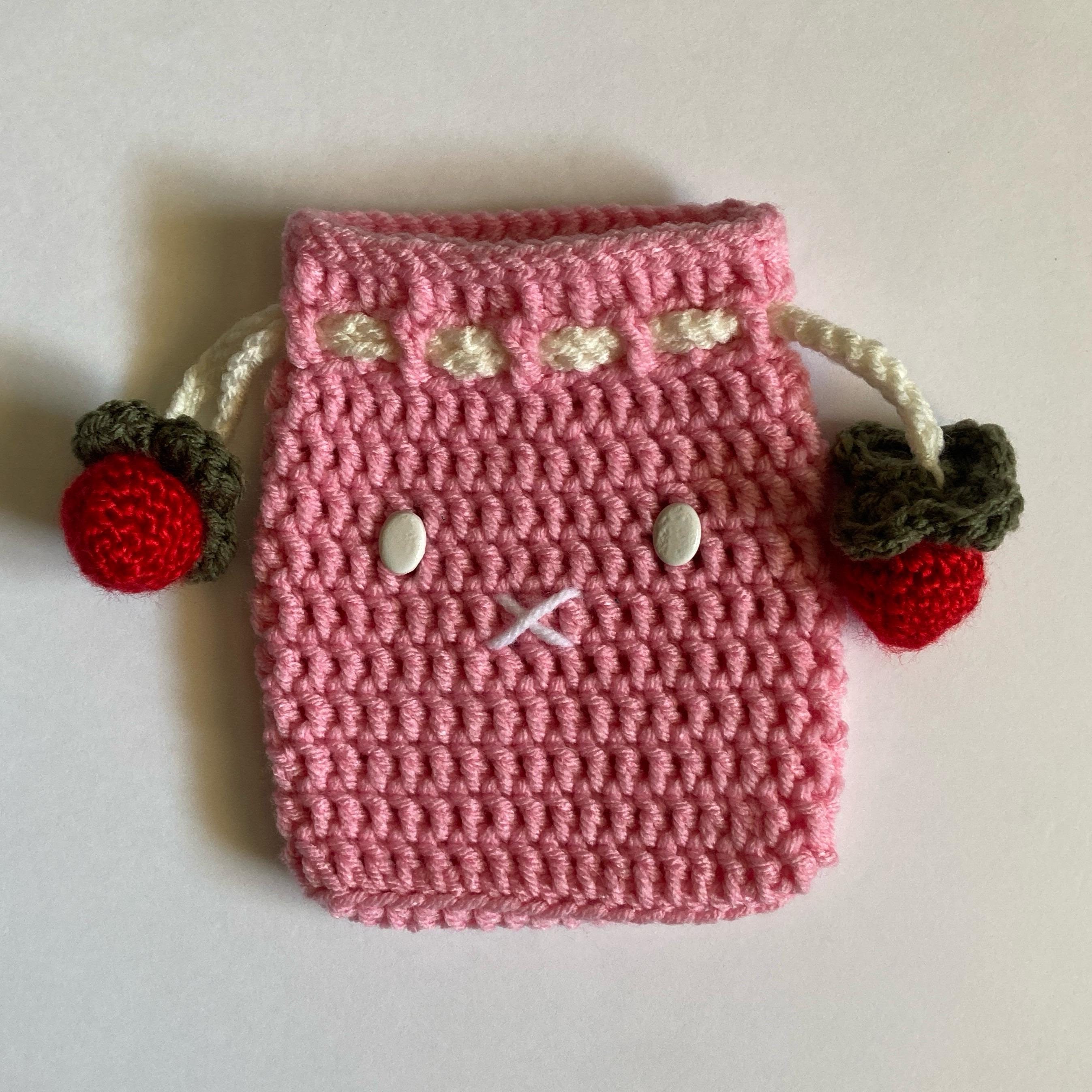 Crochet Miffy Bunny Pouch | Cute Handmade Crochet Small Strawberry ...