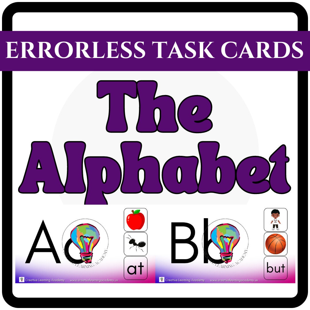 Errorless Task Cards - the Alphabet - Etsy
