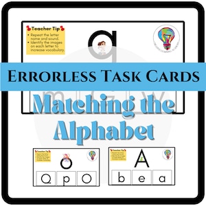 Errorless Task Box-matching the Alphabet - Etsy