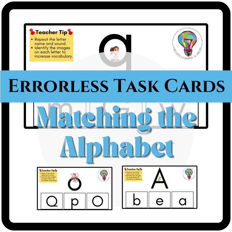 Errorless Task Box-matching the Alphabet - Etsy