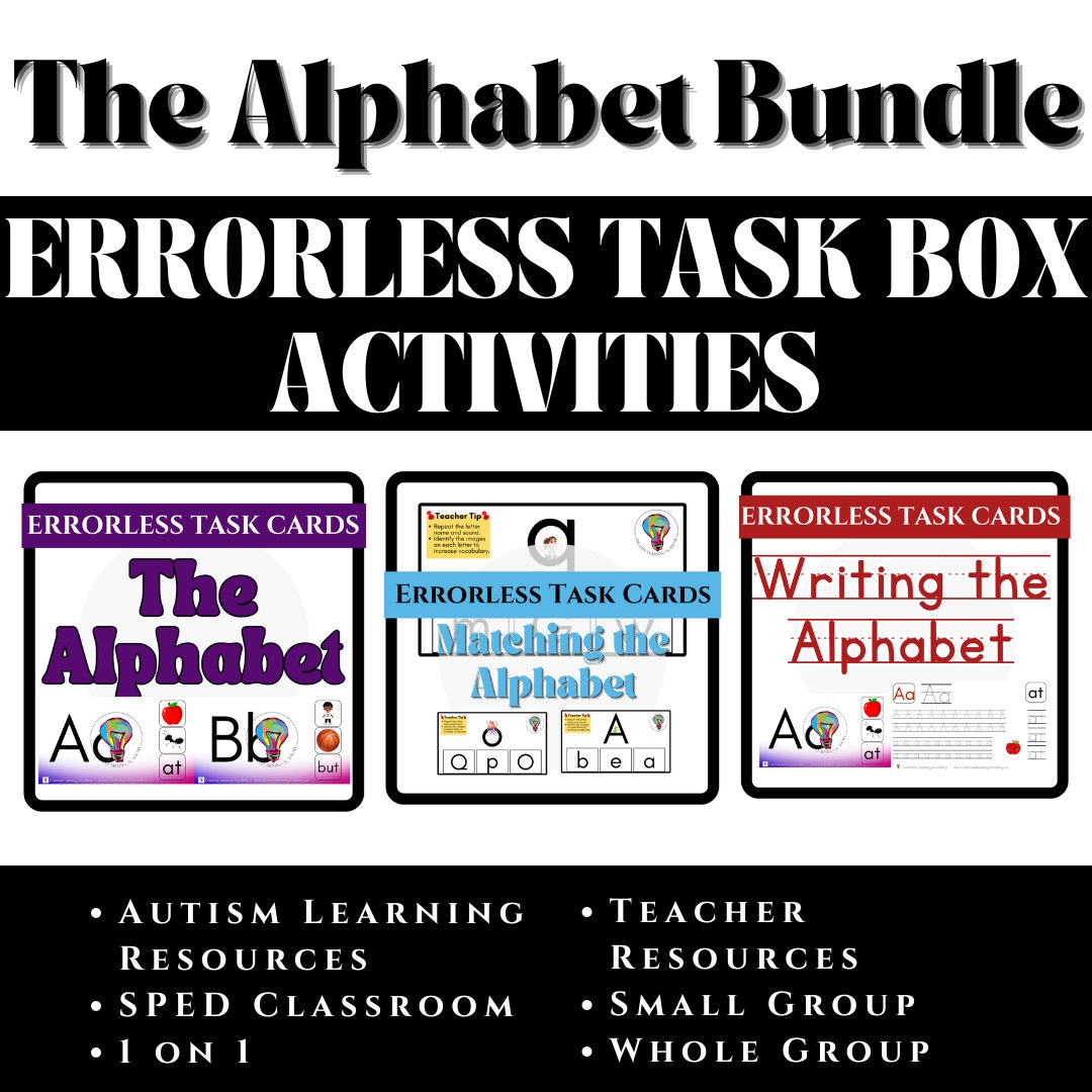 Errorless Task Box Activities - the Alphabet Bundle - Etsy