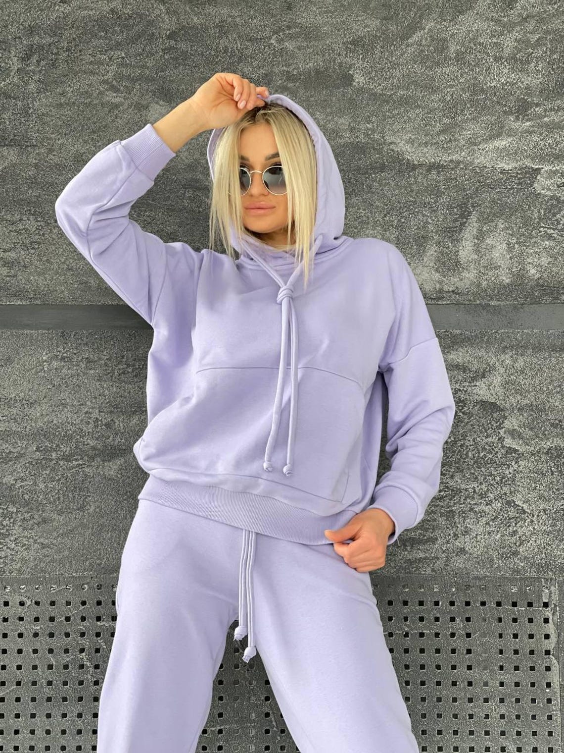 Oversized Hoodie and Wide Leg Pants Set for Women - Yellow, White ...