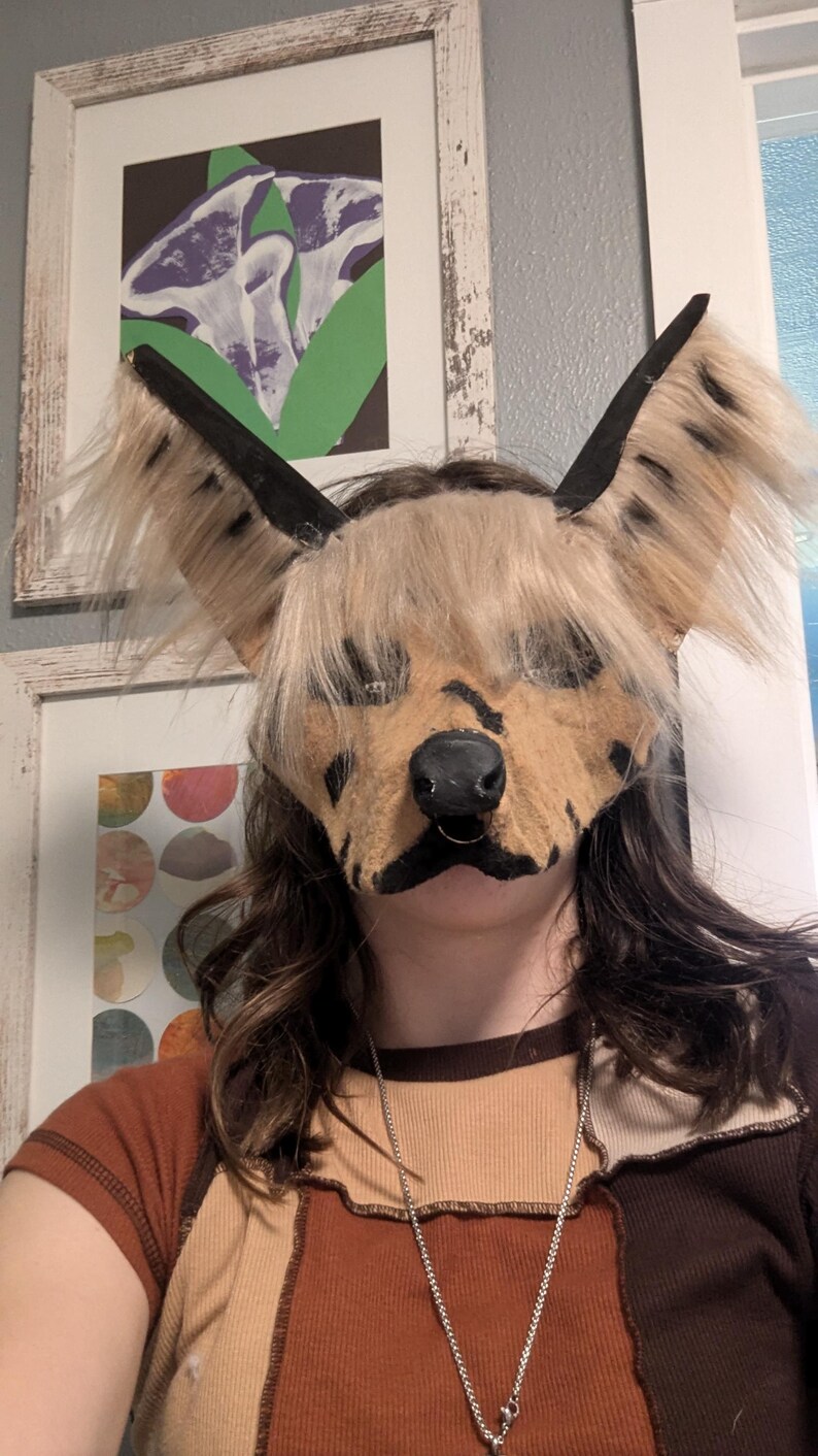Striped Hyena Mask - Etsy
