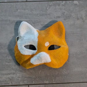 Comfy Orange Cat Therian Mask - Etsy