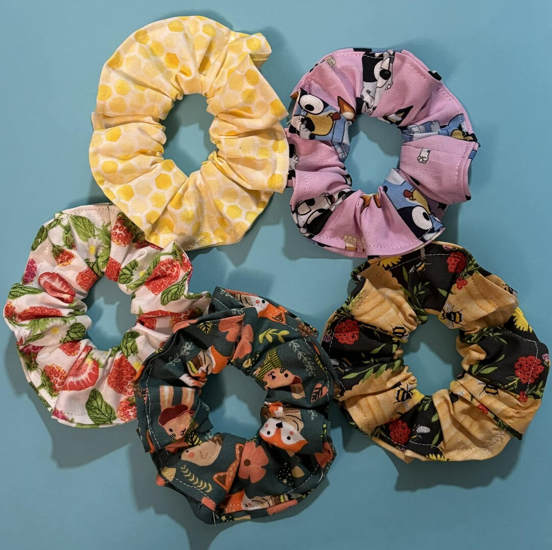 Super Cute Cartoon Characters and Design Cotton Hair Scrunchies as ...