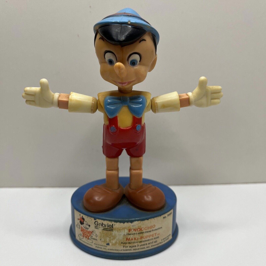 Vintage Gabriel Maxi-puppet PINOCCHIO DISNEY 1975 Hong Kong 78990 Popup ...