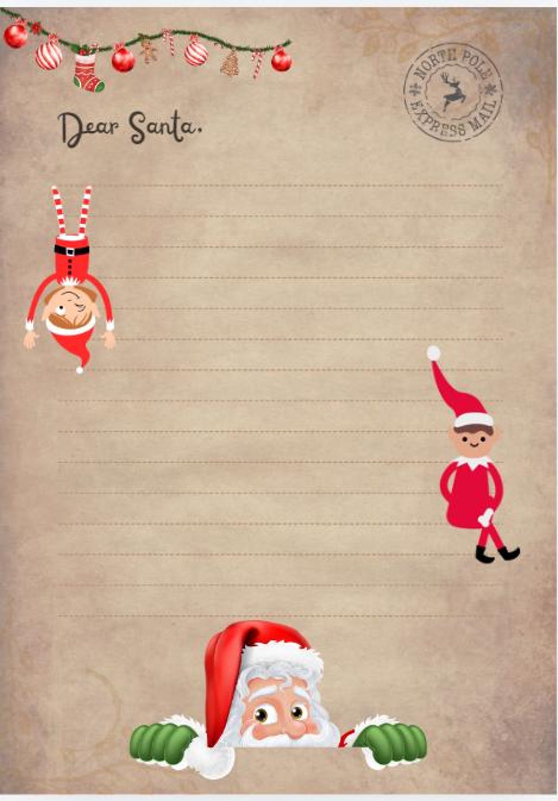 Santa Letter, Christmas, Personalised, Digital - Etsy