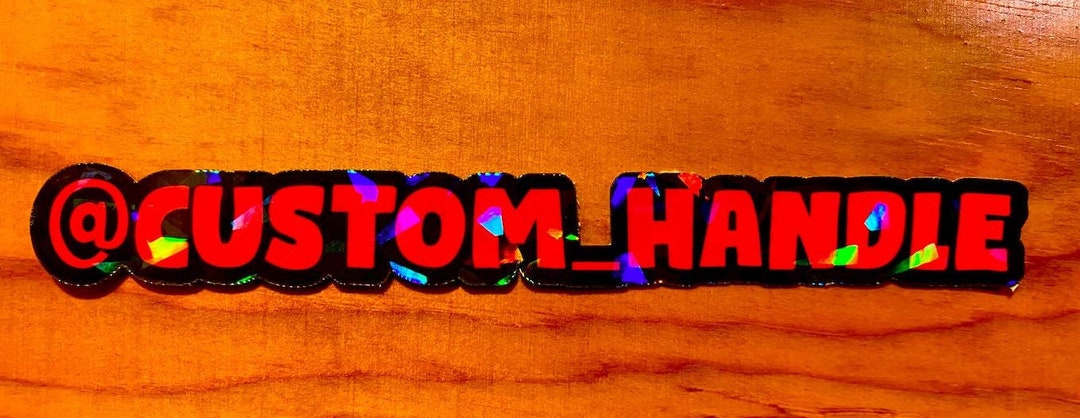 Custom Stickers | Instagram Handle Sticker - Etsy