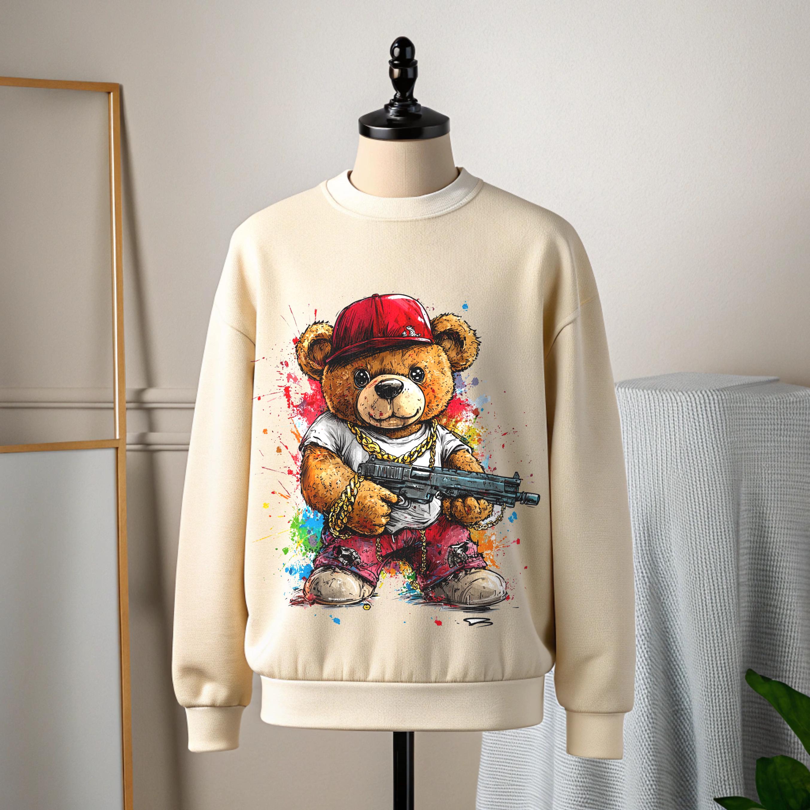100 Hip Hop Bear PNG Bundle Urban Graffiti Cartoon Bear Street Art Boom ...