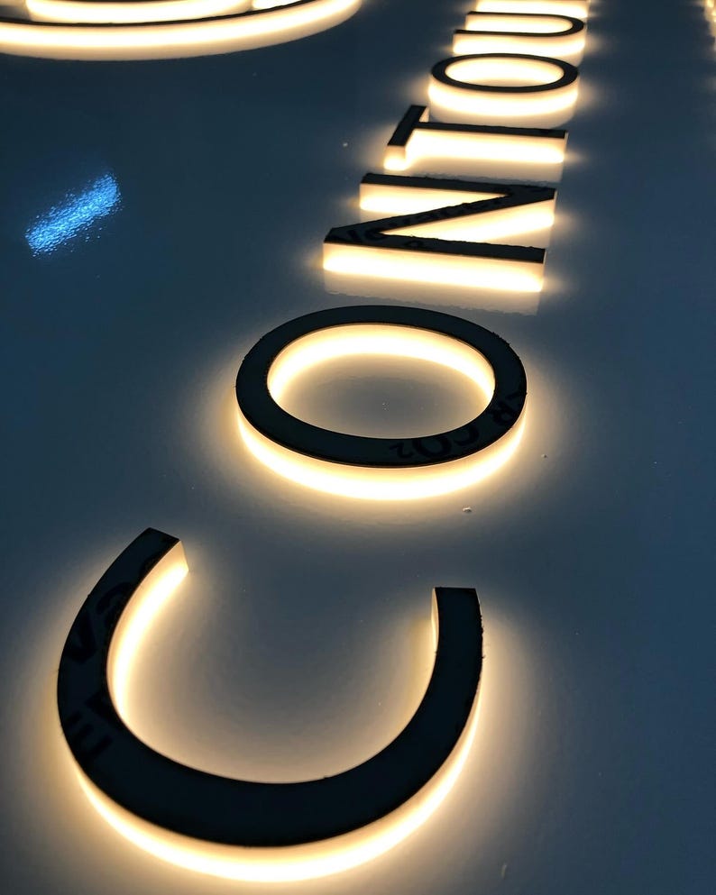 Personalized 3D Business Signage Custom Illuminated Logo Wall Art Eye ...