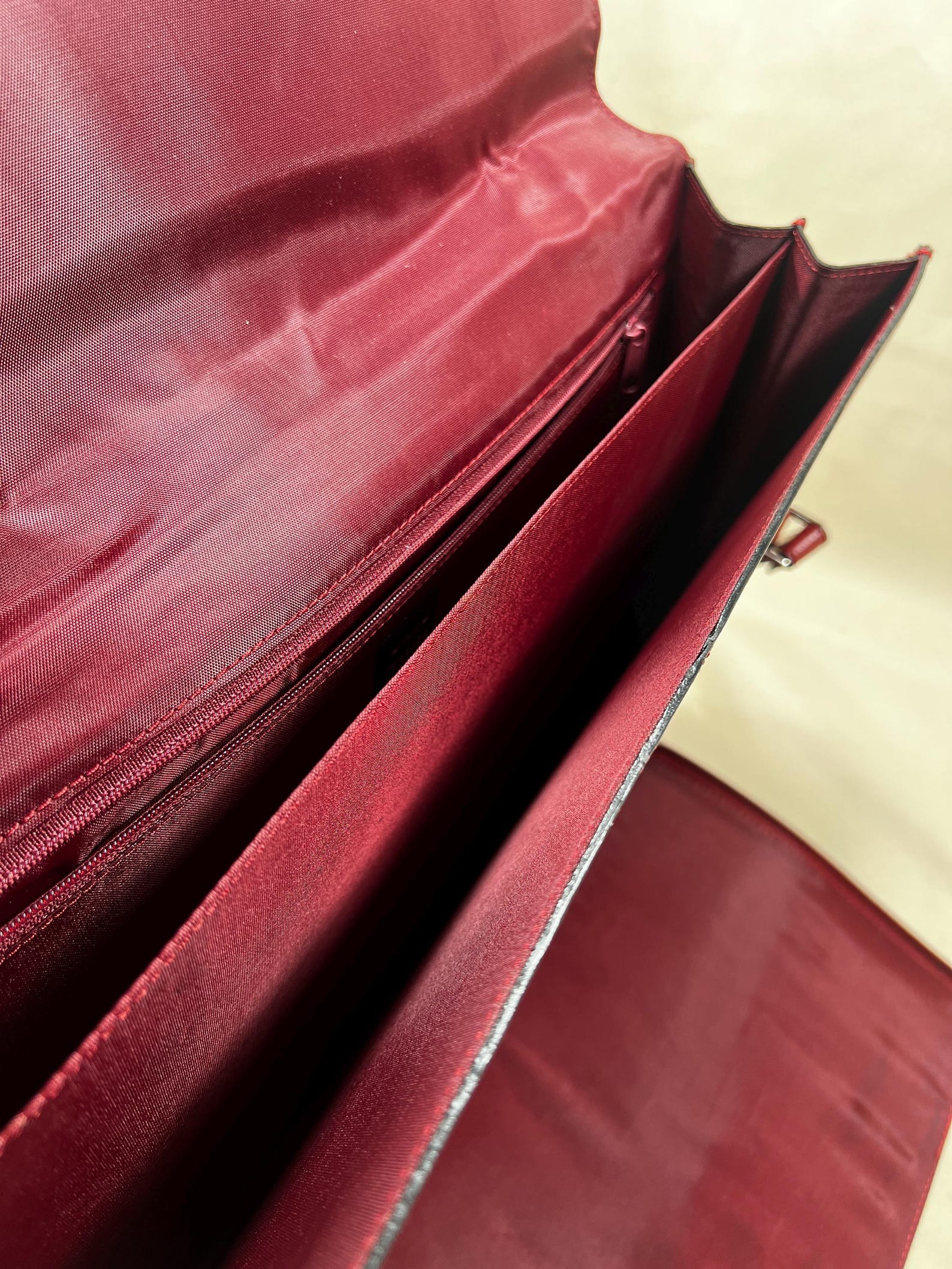 Vintage Wilson's Genuine Leather Oxblood Red Briefcase/laptop Bag ...
