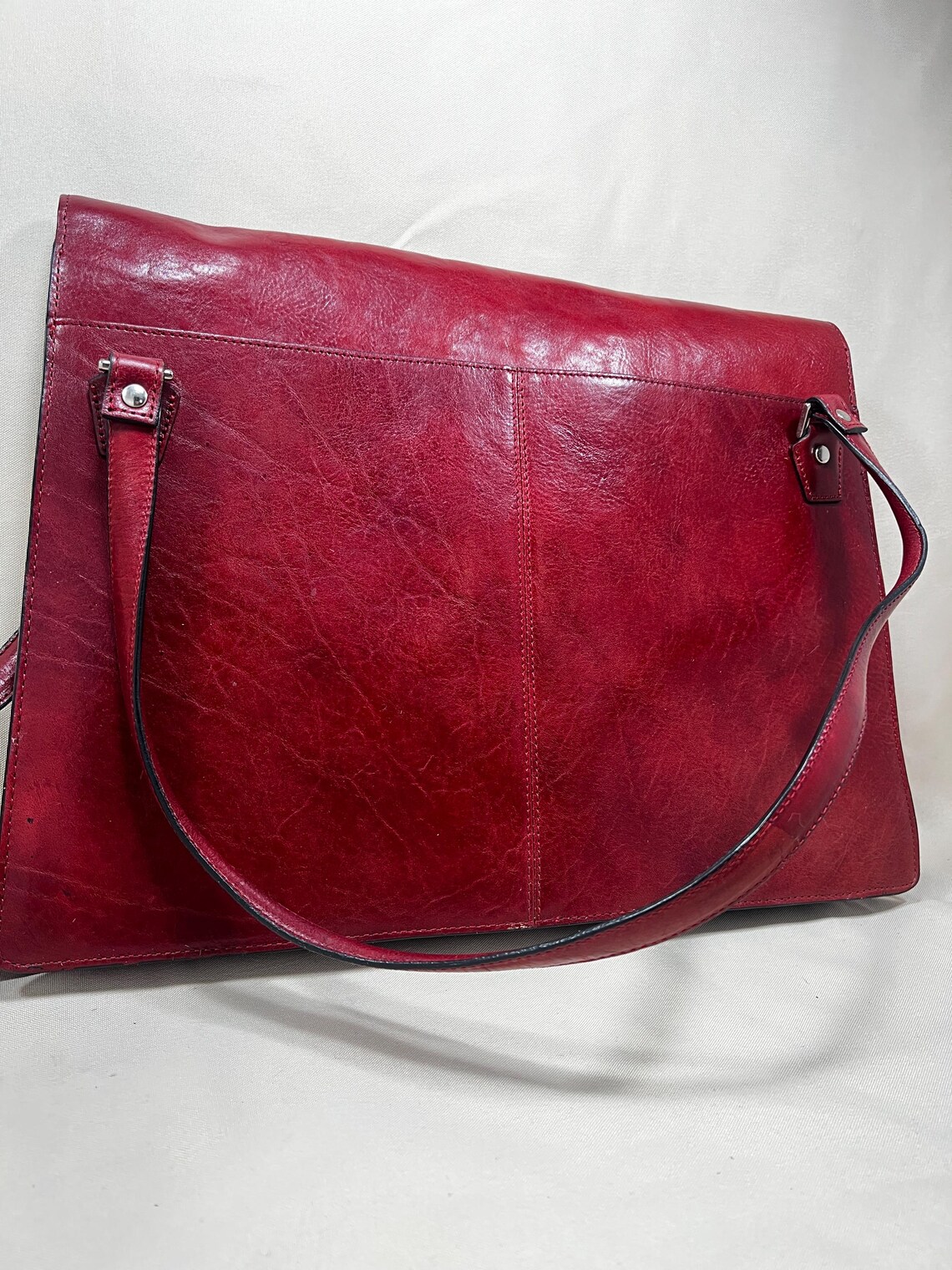 Vintage Wilson's Genuine Leather Oxblood Red Briefcase/laptop Bag ...