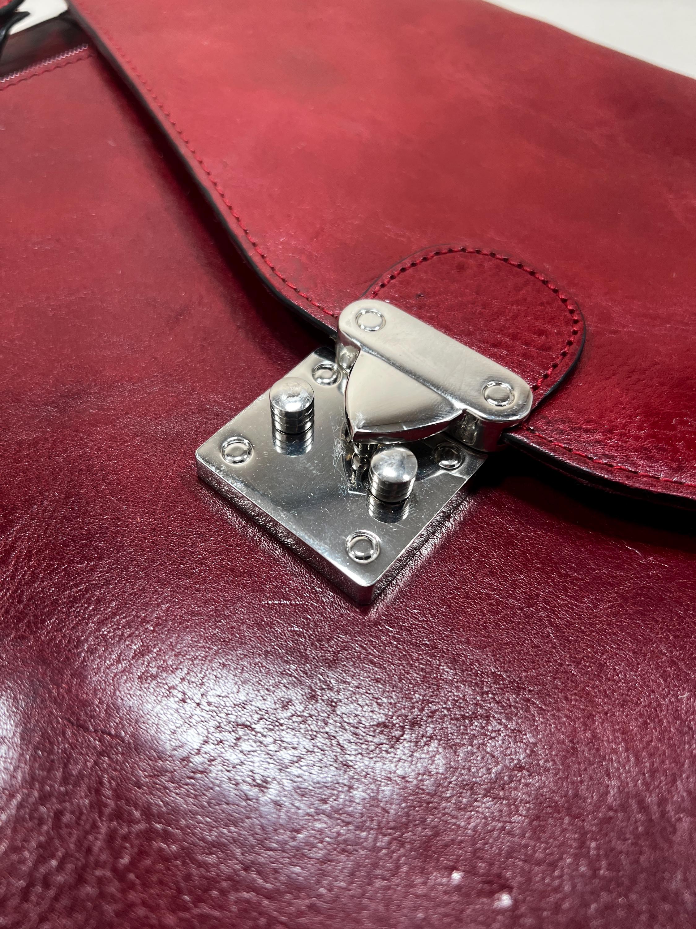 Vintage Wilson's Genuine Leather Oxblood Red Briefcase/laptop Bag ...