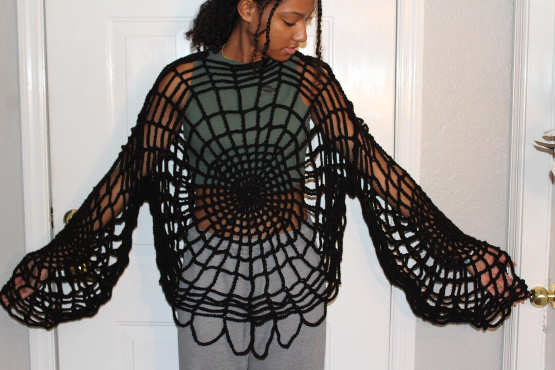 Spider Web Sweater - Etsy