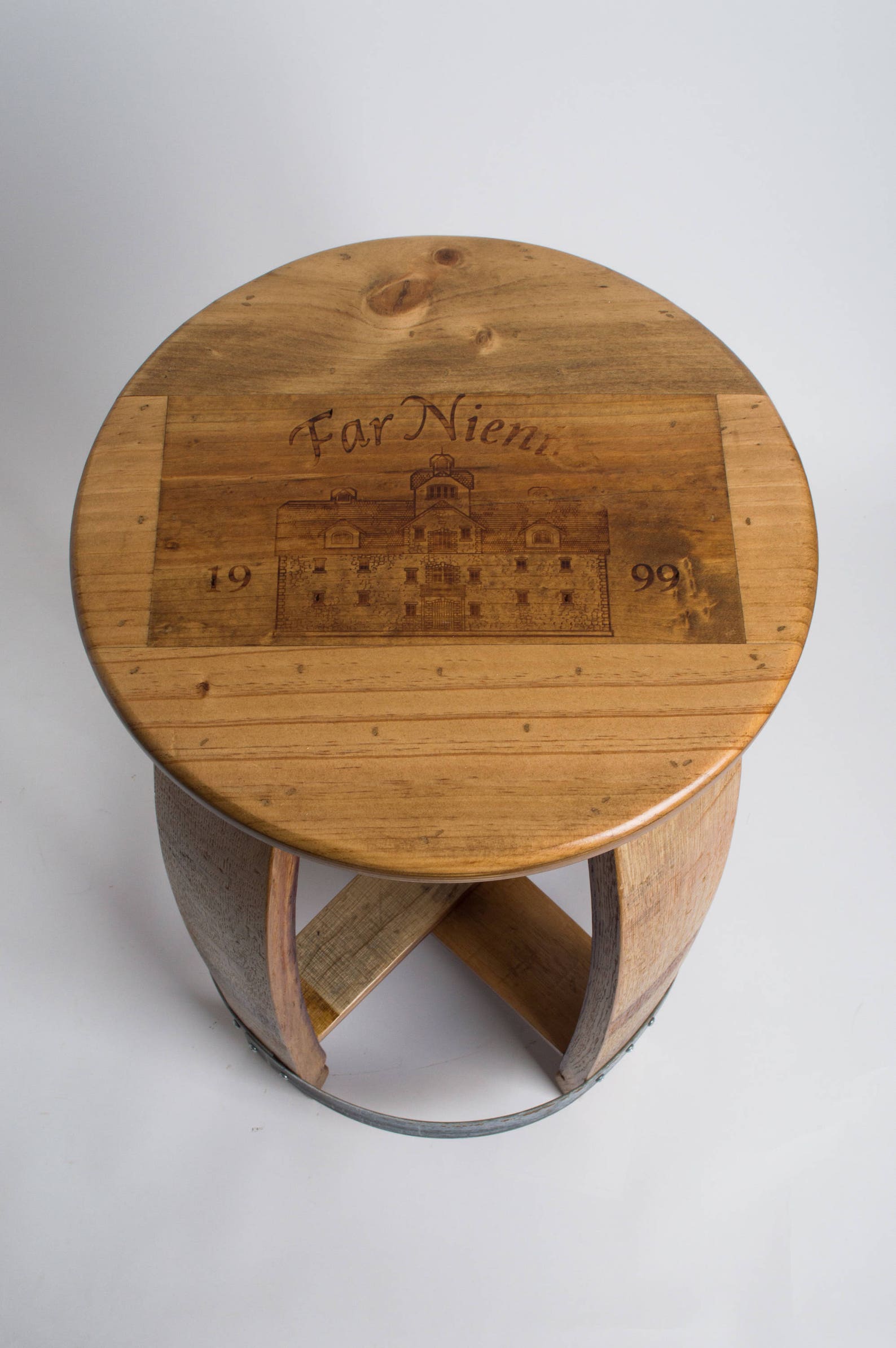 Wine Crate Top Barrel Stool - Etsy