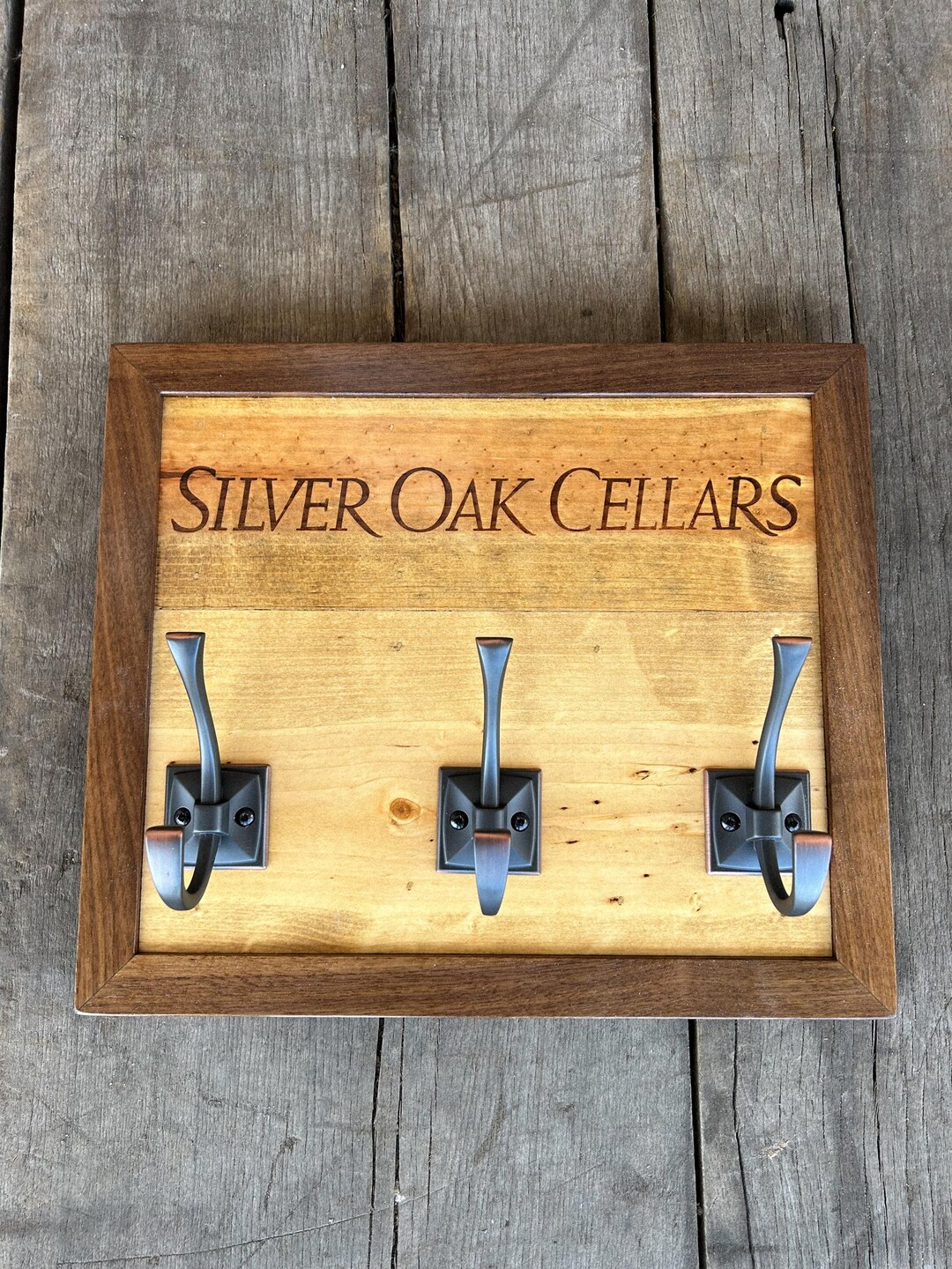 Silver Oak Cellars Wine Crate Key Rack - Etsy