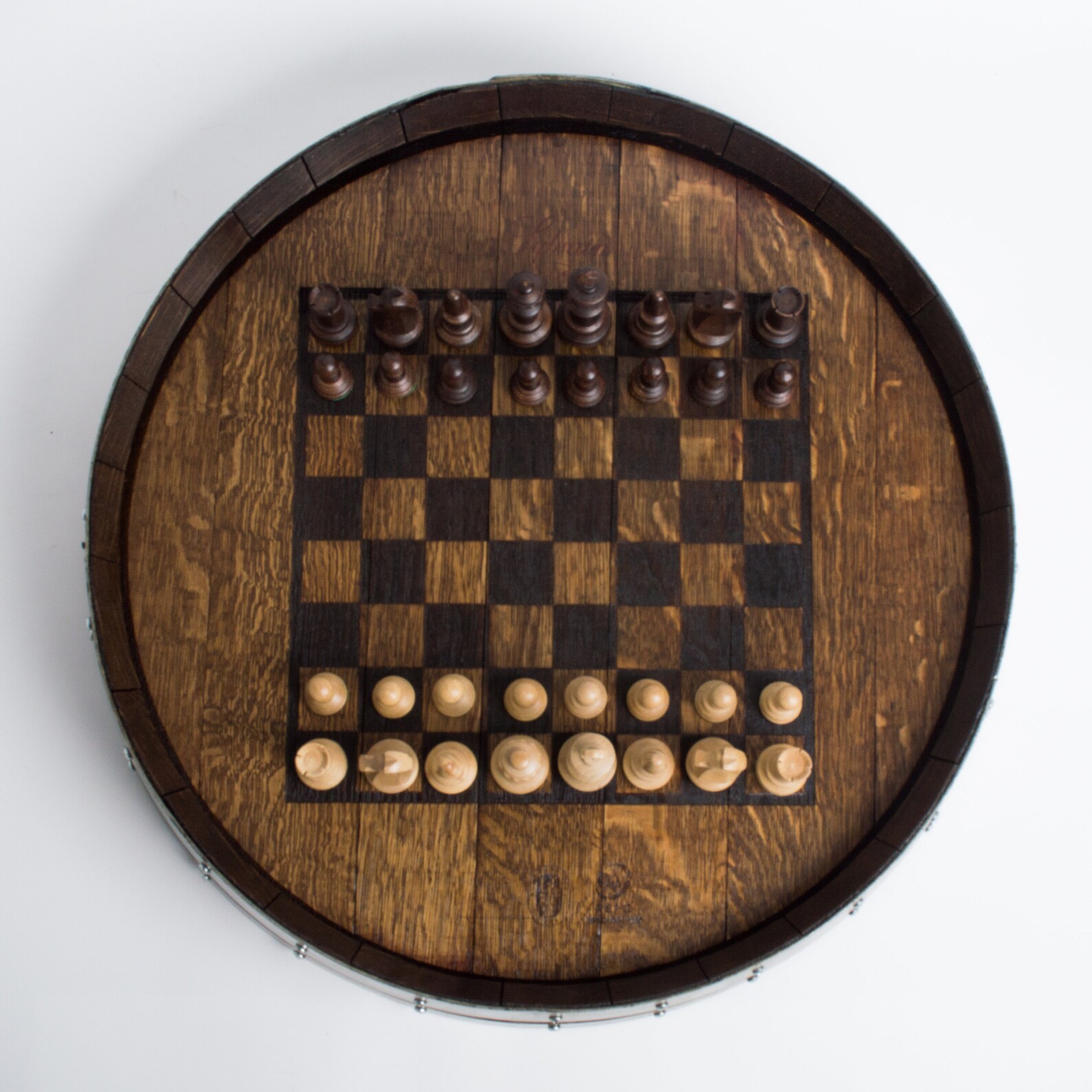 Engraved Wine Barrel Chess Board Choice of Finish | Etsy