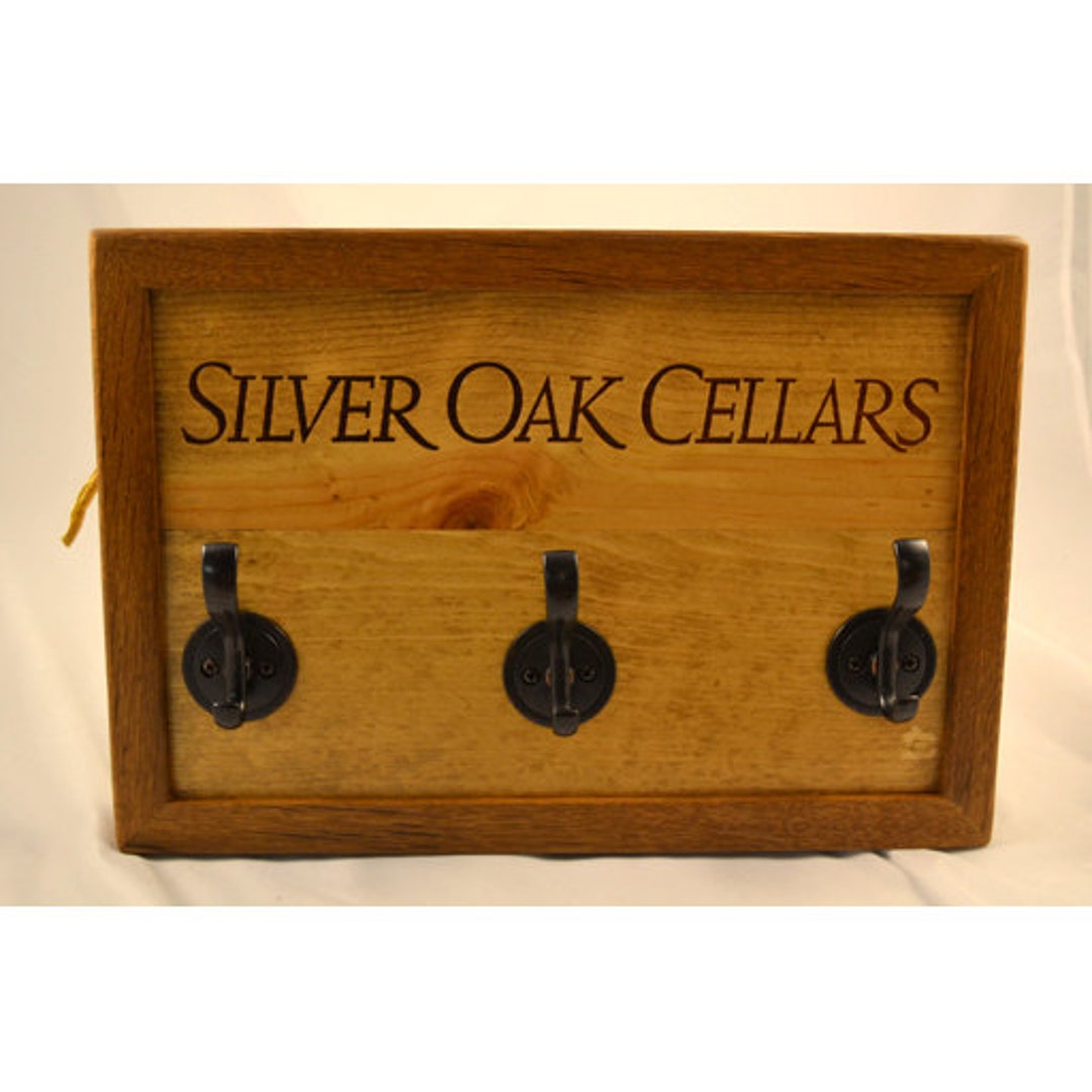 Silver Oak Cellars Wine Crate Key Rack - Etsy