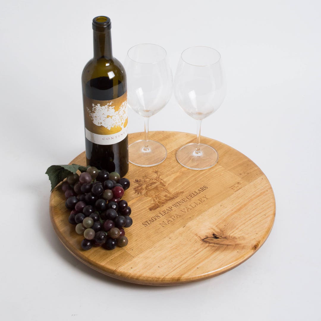 Stag's Leap Wine Box Lazy Susan: 16" Wood Turntable - Etsy