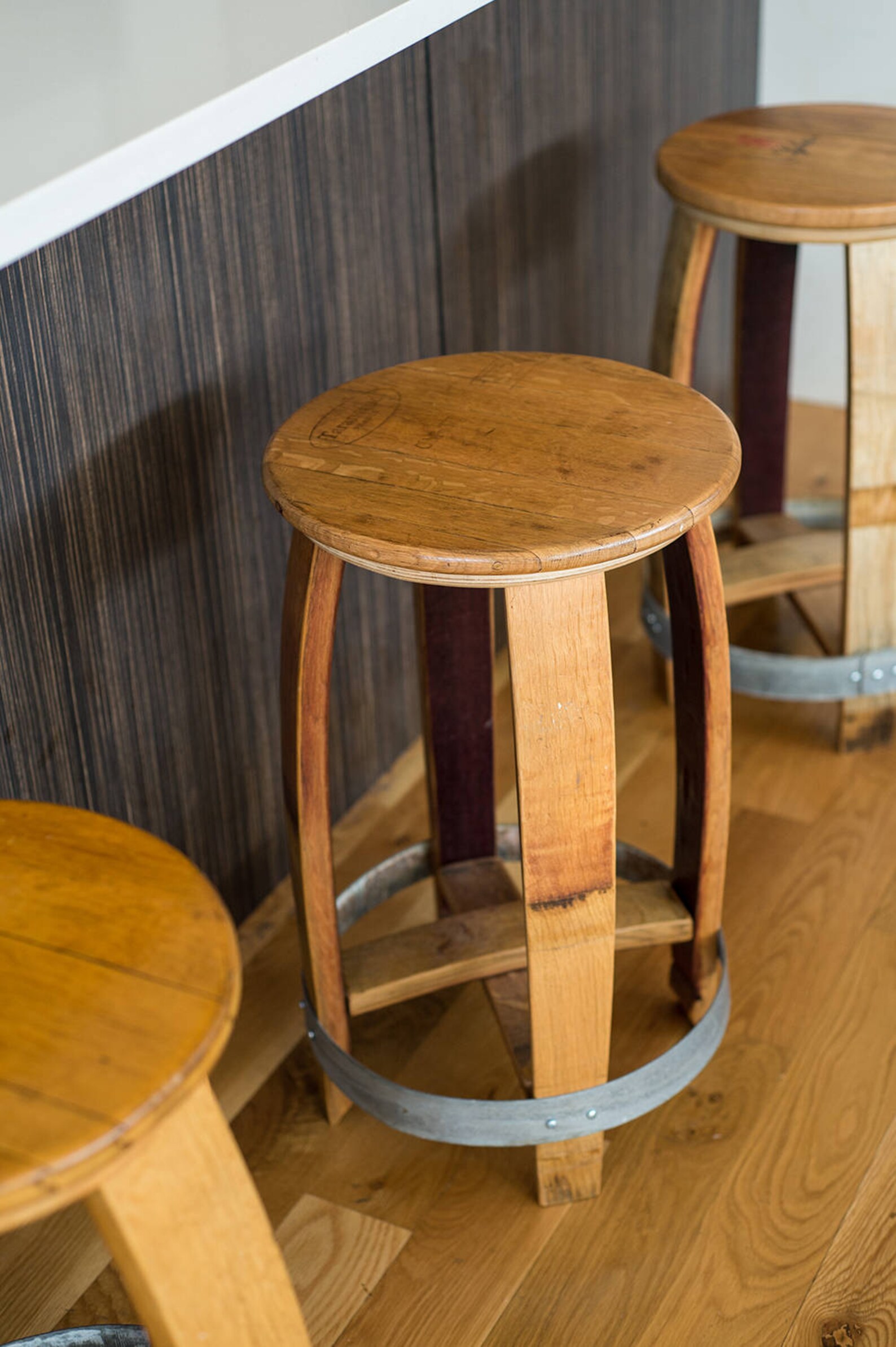 Wine Barrel Counter Stool Natural Finish | Etsy