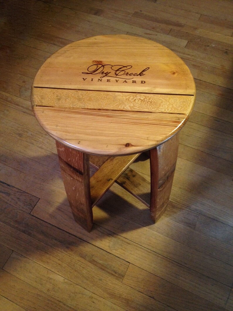 Wine Crate Top Barrel Stool - Etsy