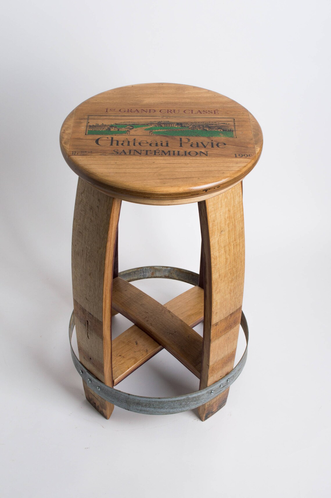 Wine Crate Top Barrel Stool - Etsy