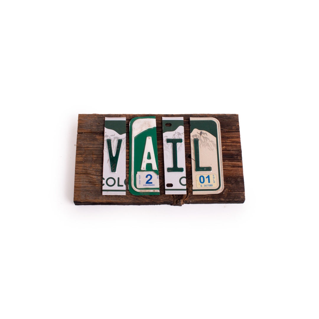 VAIL Colorado License Plate Sign - Etsy