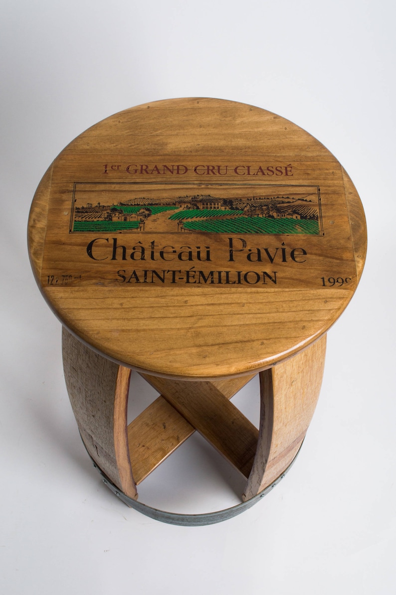 Wine Crate Top Barrel Stool - Etsy