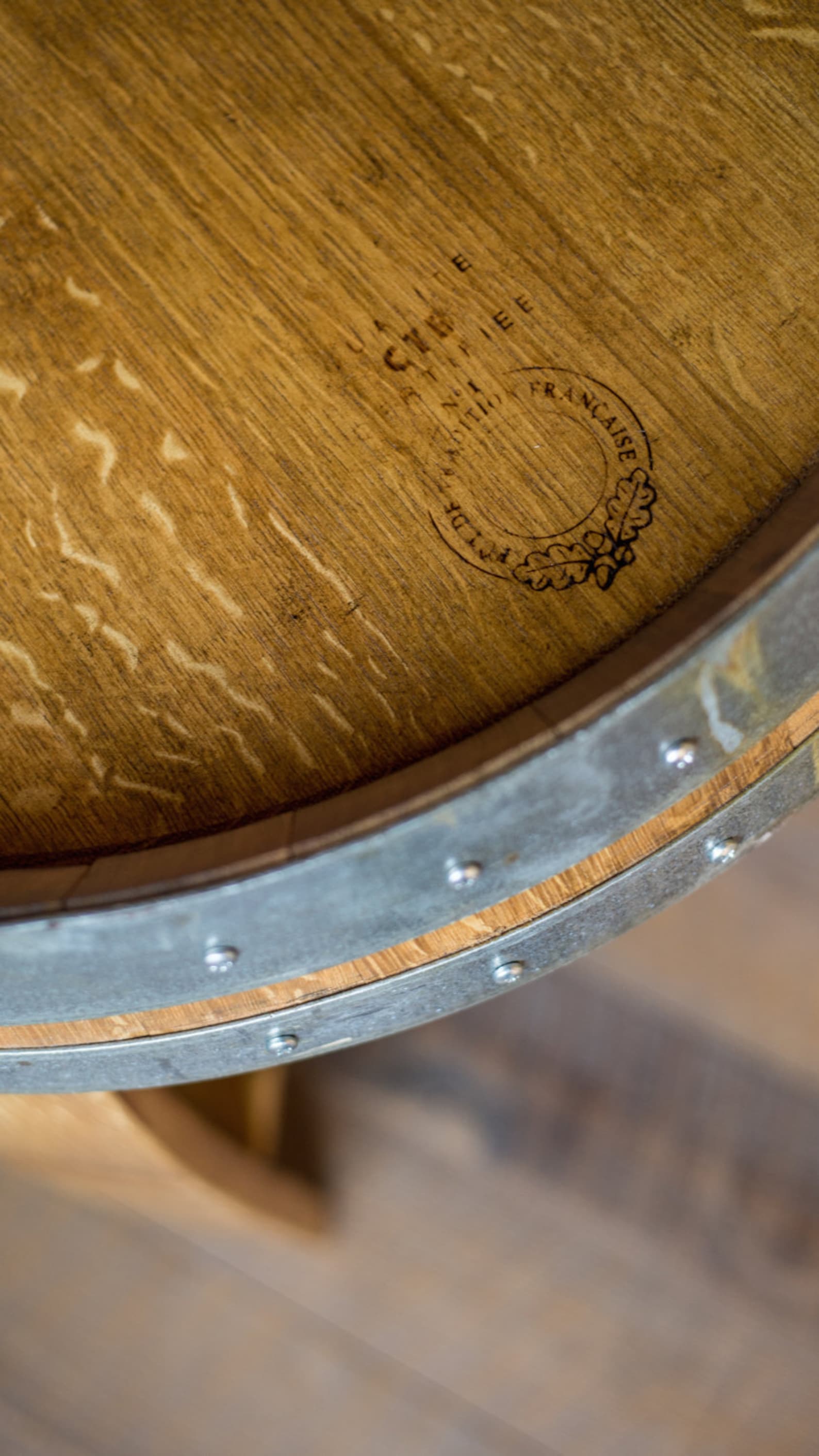 Natural Wine Barrel Side Table With Cross Braces | Etsy