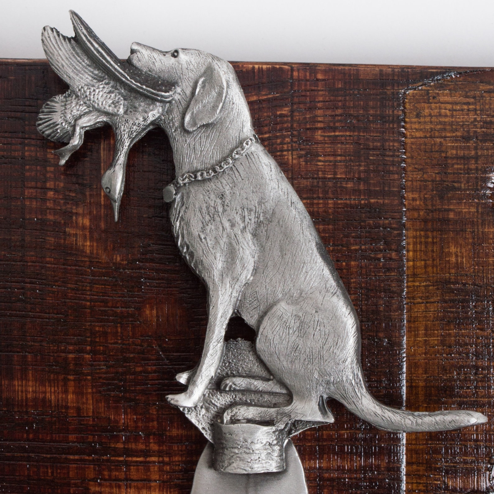 Small Pewter Hunting Dog Wine Barrel Coat Rack, Choice of Finish - Etsy