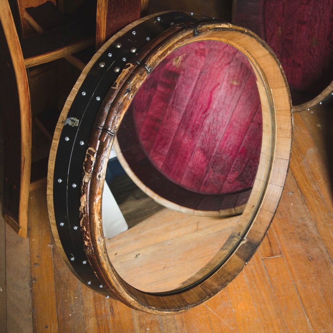 Deluxe Napa Valley Wine Barrel Mirror - Etsy